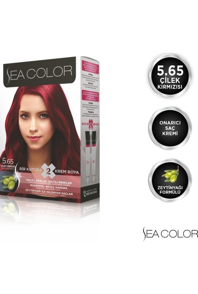 SEA COLOR 5.65 Çilek Kırmızısı Set Boya