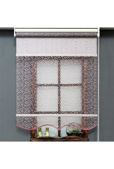 Esdeh Desenli Fantazi Tül Stor Perde - Çift Mekanizmalı - 4 Renk Seçenekli Esdeh Desenli Fantazi Tül Stor Perde - Çift Mekanizmalı - 4 Renk Seçenekli
