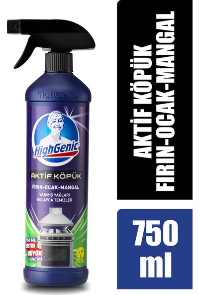 Highgenic Aktif Köpük- Fırın ,ocak, Mangal Temizleyici 750 ml