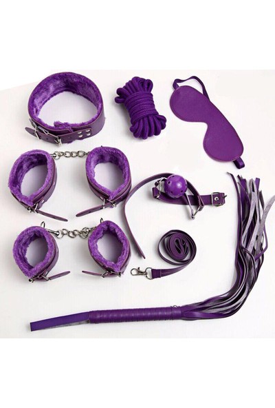 Vip Club Fantezi Kelelpçeli Fantezi Kırbaçlı 7'li Fantezi Aksesuar Set
