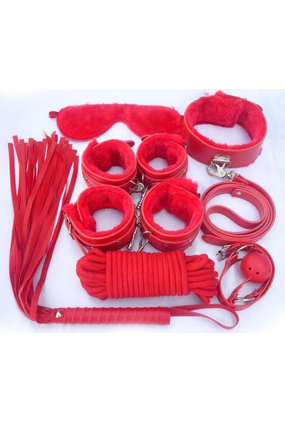 Vip Club Fantezi Kelelpçeli Fantezi Kırbaçlı 7'li Fantezi Aksesuar Set