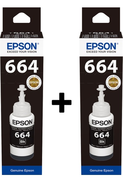 Epson 664 Serisi 2li Siyah Mürekkep Seti