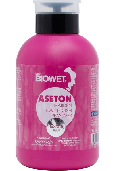 Lady Biowet Biowet Extra Etkili Pompalı Aseton 450 ml