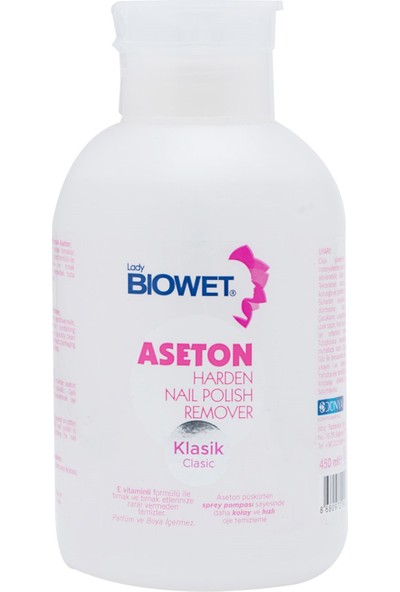 Lady Biowet Biowet Klasik Pompalı Aseton 450 ml