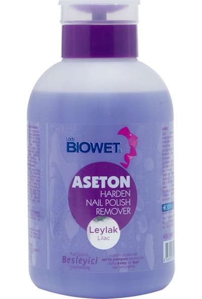 Lady Biowet Biowet Leylak Parfümlü Pompalı Aseton 450 ml