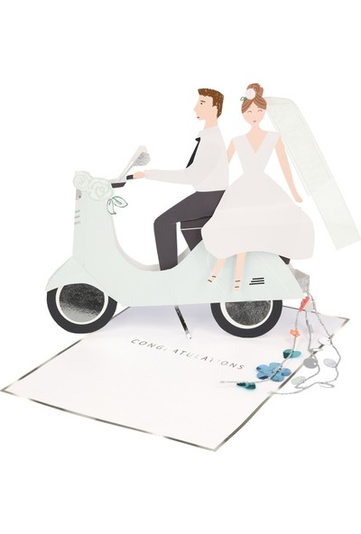 Meri Meri Scooter Çifti Tebrik Kartı Meri Meri Scooter Çifti Tebrik Kartı