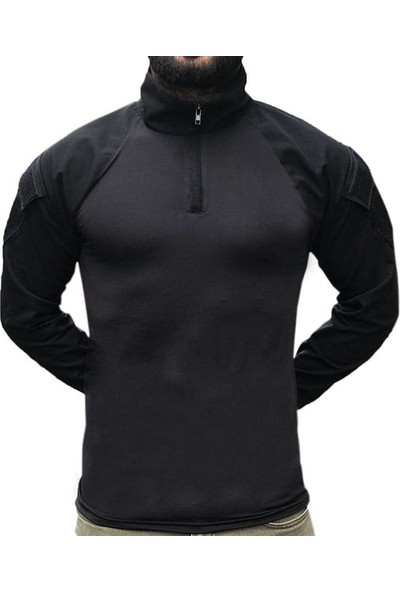 Asker Vadisi Siyah Kamuflaj Combat Tişört (2 Adet Peç Hediyeli) Asker Vadisi Siyah Kamuflaj Combat Tişört (2 Adet Peç Hediyeli)