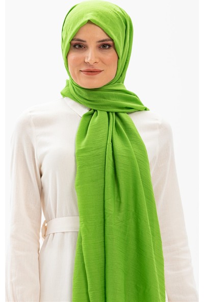 Eliş Şile Bezi Düz Vual Kumaş Şal Çimen Yeşili