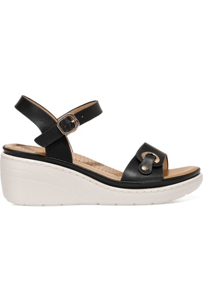Inci Dunster 1fx Siyah Kadın Dolgu Topuklu Sandalet