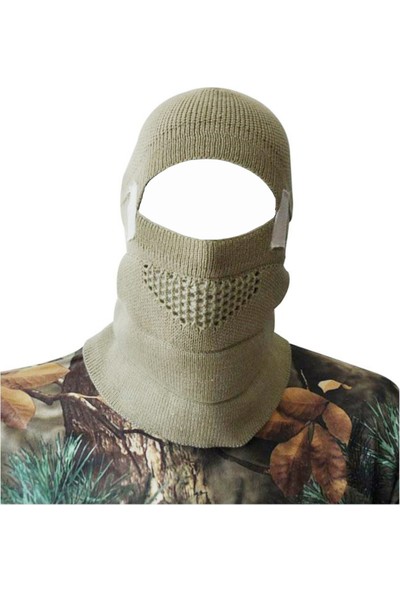 Asker Vadisi Karmaske Modüler Kar Başlığı & Bere Bej (Krem) Renk