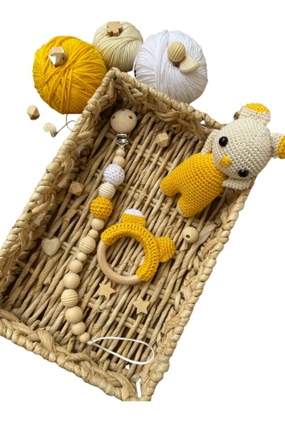 Sarı Ayıcıklı Bebek Hediye Seti