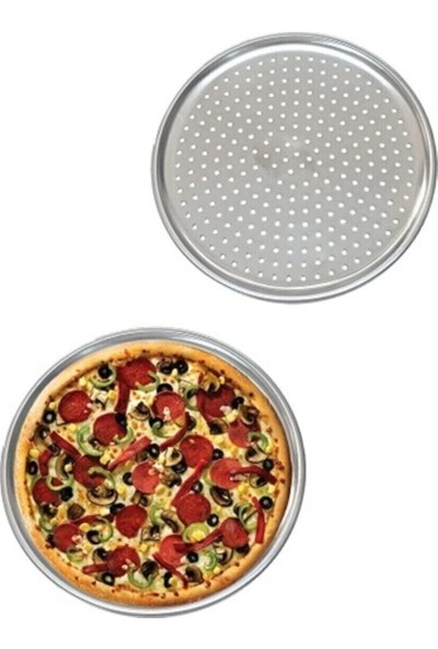 Morponi Delikli Pizza Tepsisi Lahmacun Pide Tepsisi 28 cm 2 Adet Morponi Delikli Pizza Tepsisi Lahmacun Pide Tepsisi 28 cm 2 Adet