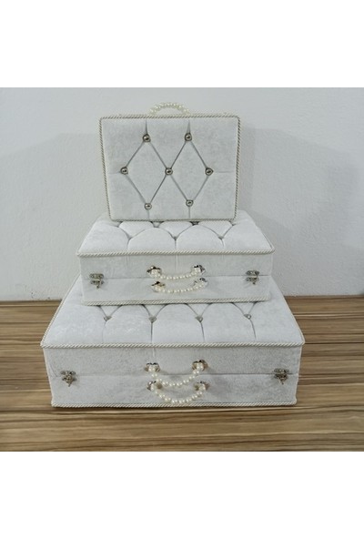 Sonem Çeyiz 3'lü 0564B Söz & Nişan Bohça Gelin & Damat Çeyiz Sandığı & Çanta Sonem Çeyiz 3'lü 0564B Söz & Nişan Bohça Gelin & Damat Çeyiz Sandığı & Çanta