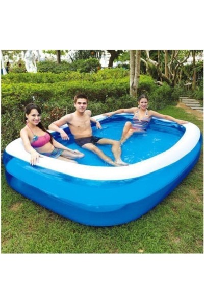 Bestway Mega Boy Dikdörtgen Şişme Çocuk Havuzu + Pompa 262 x 175 x 51 cm - 54006