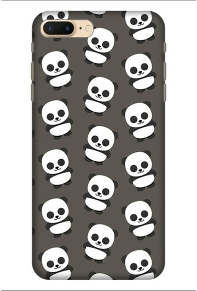 Cupcase iPhone 7 Plus Kılıf Desenli Esnek Silikon Arka Kapak - Panda Bob