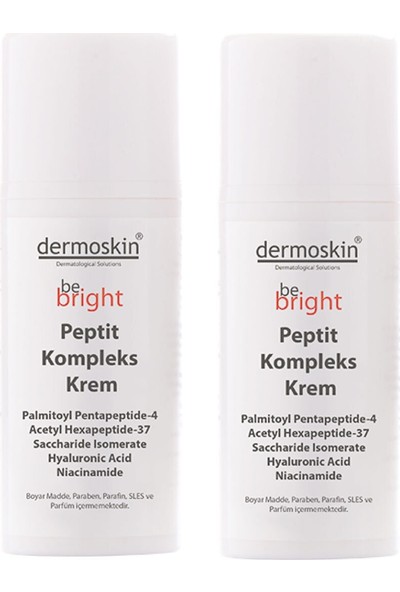Dermoskın Be Bright Peptit Kompleks Krem 33 ml 2'li Paket Dermoskın Be Bright Peptit Kompleks Krem 33 ml 2'li Paket
