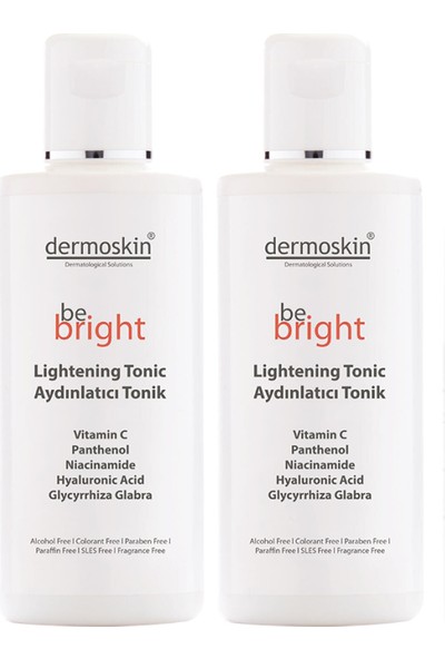 Dermoskın Be Bright Cilt Beyazlatıcı Leke Giderici Aydınlatıcı Tonik 200ML 2'li Paket Dermoskın Be Bright Cilt Beyazlatıcı Leke Giderici Aydınlatıcı Tonik 200ML 2'li Paket