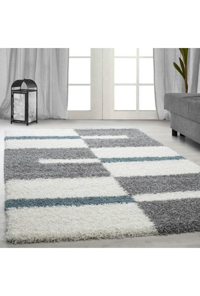 Pixel Modern Dekoratif shaggy Geometrik Simetrik desenli 3 cm Tüy Gri Mavi Beyaz Salon Halısı Pixel Modern Dekoratif shaggy Geometrik Simetrik desenli 3 cm Tüy Gri Mavi Beyaz Salon Halısı