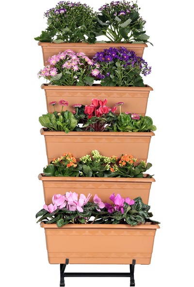 Omuzdaş Ev Dekorasyonu Ferforje Metal Çiçeklik