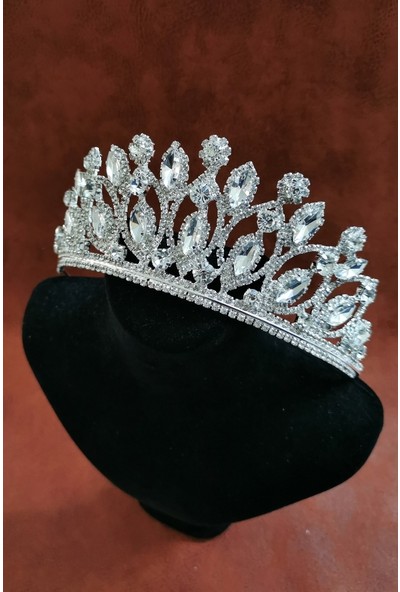 Kristal Taşlı Şık ve Zarif Gelin Tacı