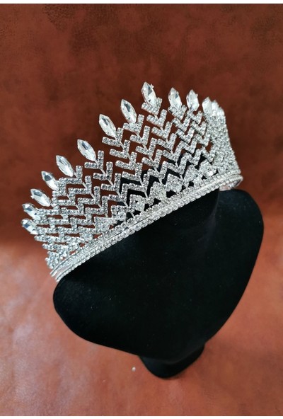 Kristal Taşlı Şık ve Zarif Gelin Tacı