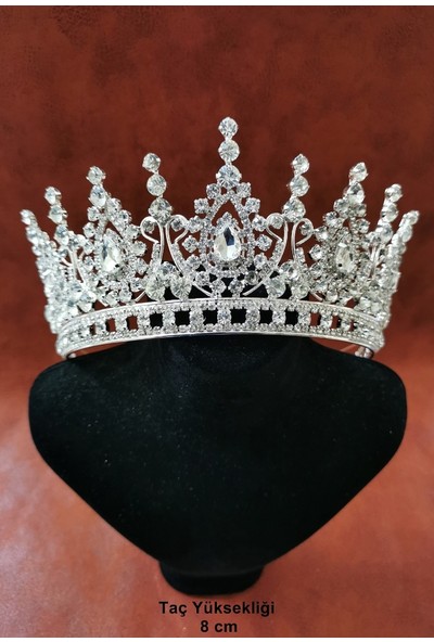 Kristal Taşlı Şık ve Zarif Gelin Tacı