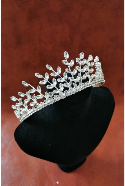 Kristal Taşlı Şık ve Zarif Gelin Tacı