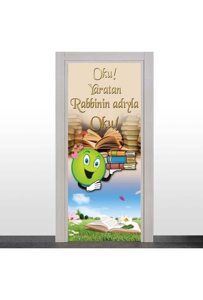 Okularenkkat Okuma Temalı Kapı Giydirme