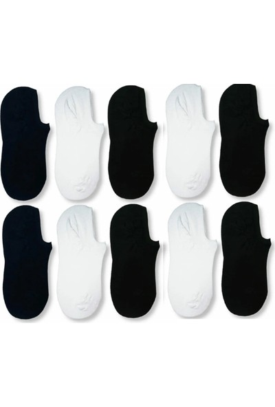 Çorapmanya 10 Çift Kadın Siyah+Beyaz Bambu Görünmez (Sneaker) Spor Ayakkabı Çorabı Çorapmanya 10 Çift Kadın Siyah+Beyaz Bambu Görünmez (Sneaker) Spor Ayakkabı Çorabı