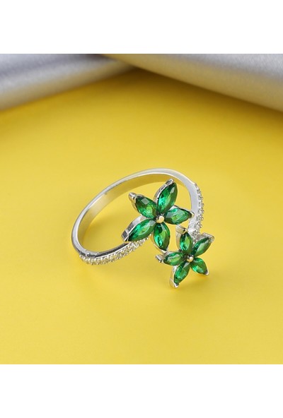 Syr Silver Sevda Çiçeği Ayarlanabilir Gümüş Yüzük