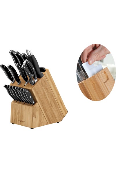 Berghoff Essentials 20 Parça Bloklu Bıçak Seti Berghoff Essentials 20 Parça Bloklu Bıçak Seti