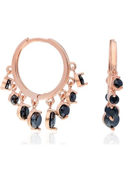 Shakira Bronz Rose Siyah Renkli Küpe Shakira Bronz Rose Siyah Renkli Küpe