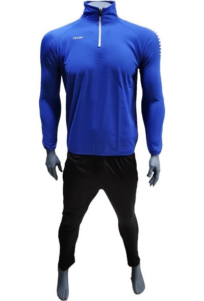 Tryon 1018005 Antrenman Eşofmanı Yarım Fermuarlı Game Mavi-Beyaz