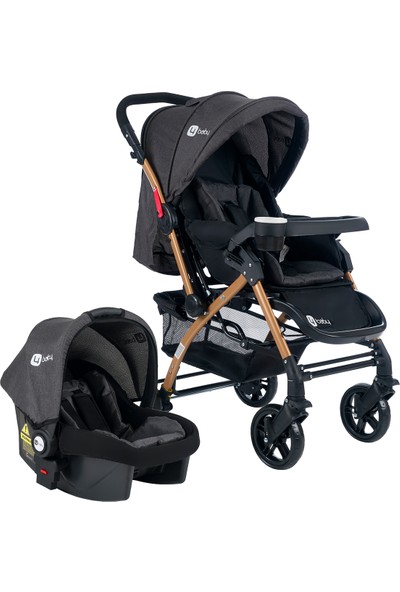 4 Baby Active Gold Travel Sistem Bebek Arabası Antrasit 4 Baby Active Gold Travel Sistem Bebek Arabası Antrasit