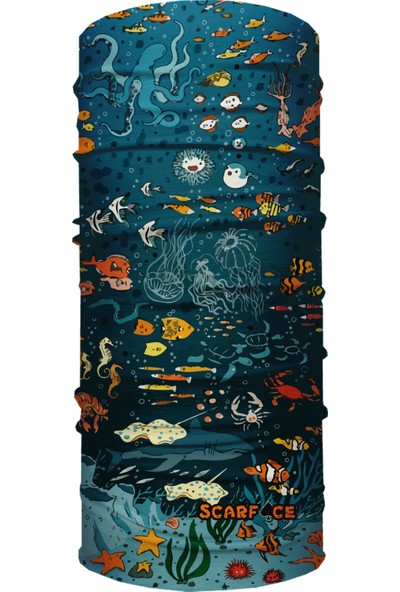 Scarface Bandana Aqua Bandana/buff/boyunluk/outdoor Scarface Bandana Aqua Bandana/buff/boyunluk/outdoor