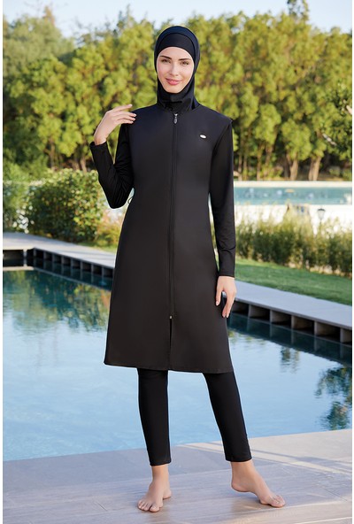 Adasea Tam Kapalı Tesettür Mayo 1250 Siyah