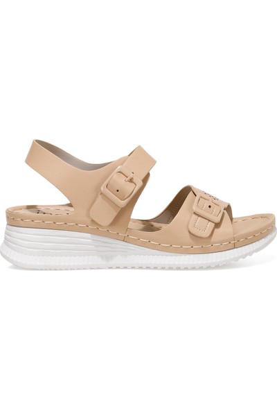Inci Desperado 1fx Bej Kadın Kalın Tabanlı Sandalet