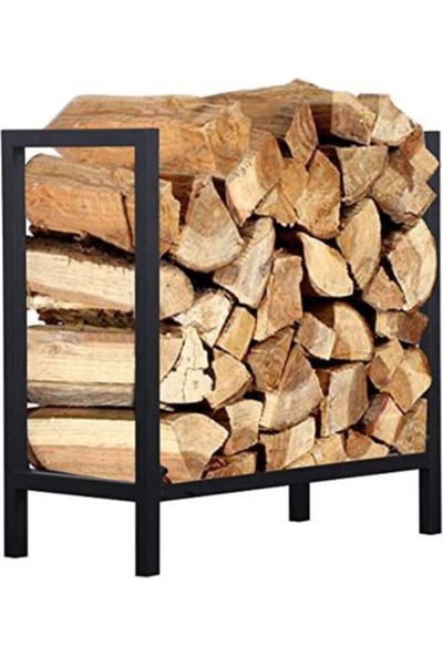 Demir Şömine Geniş Metal Odunluk Demir Şömine Geniş Metal Odunluk