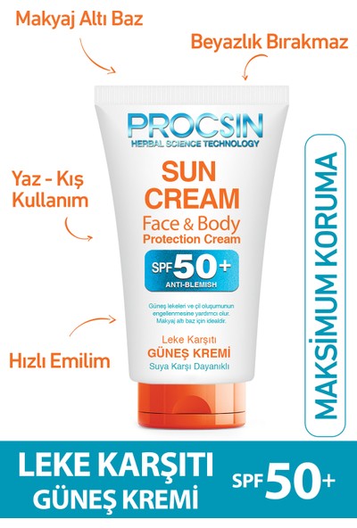 PROCSIN Güneş Kremi Yüz&Vücut SPF50+ 50ML PROCSIN Güneş Kremi Yüz&Vücut SPF50+ 50ML