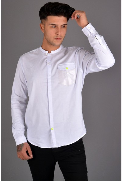 Koçmen Kocmen Erkek Hakim Yaka Gömlek K-0331 - Beyaz Koçmen Kocmen Erkek Hakim Yaka Gömlek K-0331 - Beyaz