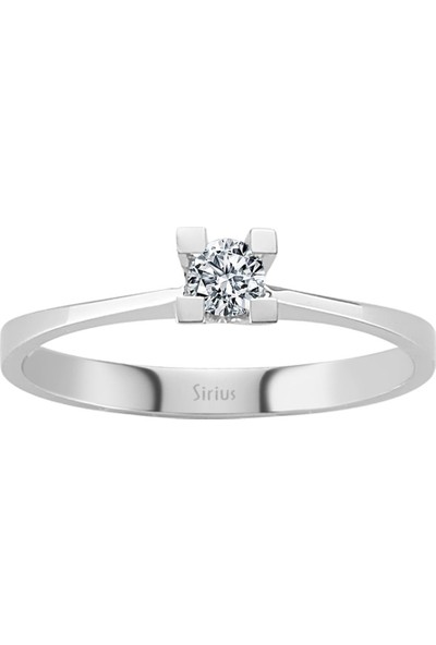 Sirius F Renk 0,13 Karat Pırlanta Tektaş Yüzük 0423R0033