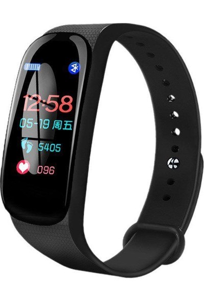 M5 Akıllı Bileklik Spor Bileklik Siyah Tüm Telefonlara Uyumludur