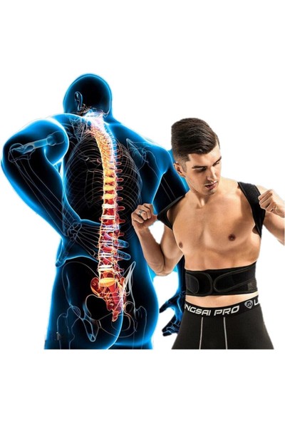 Markaflex Çift Balenli Bel Sırt Omuz Destekleyici Spor Korse Dik Durus Korsesi Dik Durma