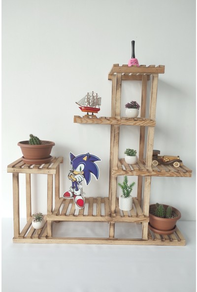 hepenuygun Saksı Standı 6 Katlı Saksılık Çiçeklik Çok Katlı Dekoratif Saksı Standı