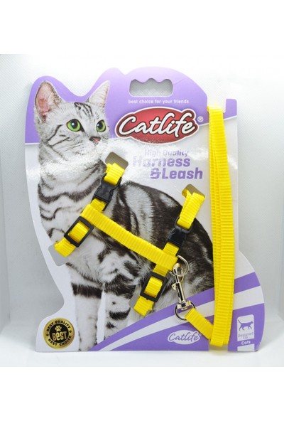 Catlife Kedi Göğüs ve Gezdirme Tasması Takımı Sarı Catlife Kedi Göğüs ve Gezdirme Tasması Takımı Sarı