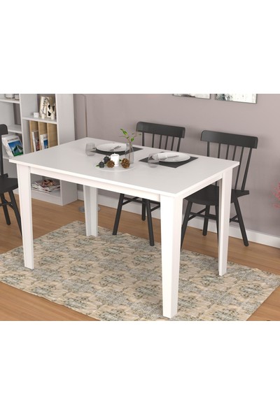 Nettrends New Mutfak Yemek Masası 120 cm Beyaz
