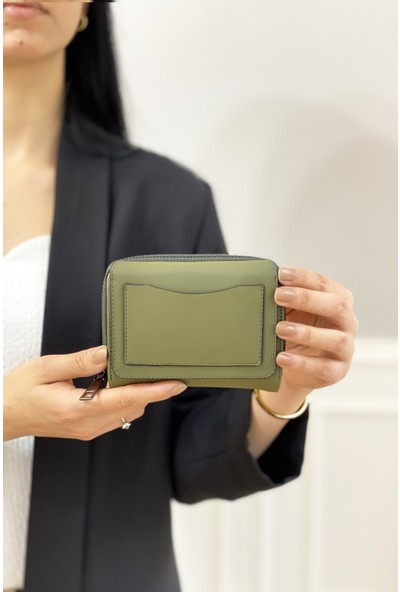 ÇLK Accessories Yeşil Küçük Cepli Kadın Cüzdan TRCÜZDAN200079 CR011