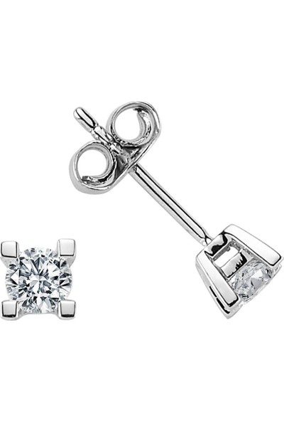 Sirius F Renk 0,40 Karat Pırlanta Tektaş Küpe 0423E0004