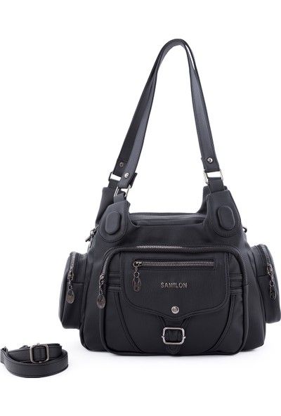 BAGzy Kadın Yıkama Çok Gözlü Omuz ve Kol Çantası BAGzy Kadın Yıkama Çok Gözlü Omuz ve Kol Çantası