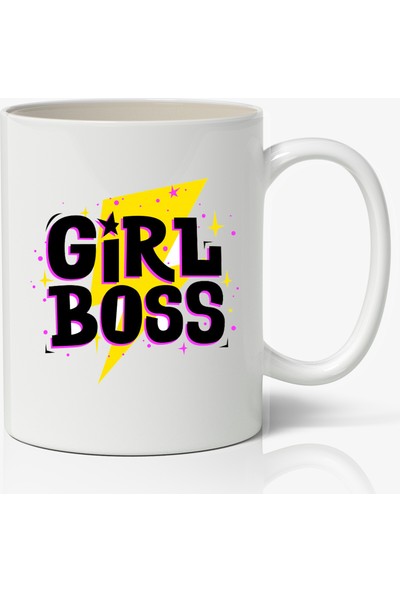 Kupgade Girl Boss Baskılı Kupa Bardak Kupgade Girl Boss Baskılı Kupa Bardak